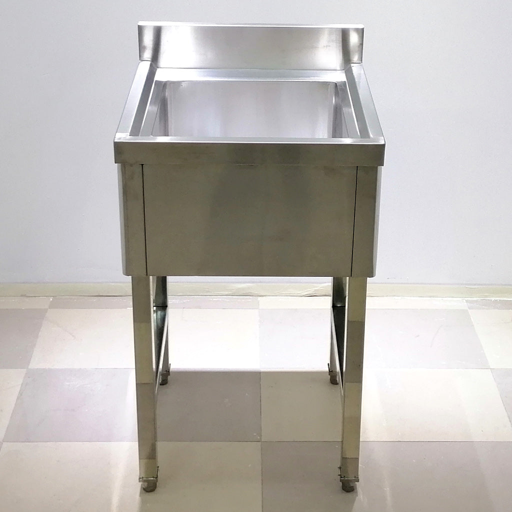 Stainless Steel Single-Bowl Sink With "Skirting" & Backsplash - 50 X 5 ...