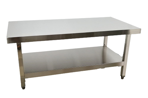Stainless Steel 2-Deck Low Table / Equipment Stand - 61 x 60 x 60cmH ...